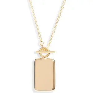 SOKO Rectangle Medallion Necklace - Gold