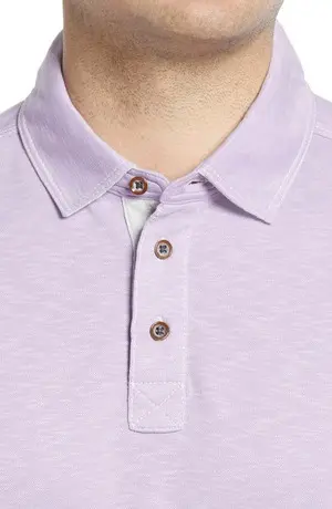 Johnston & Murphy Slub Jersey Polo - Lavender