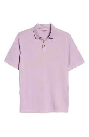 Johnston & Murphy Slub Jersey Polo - Lavender