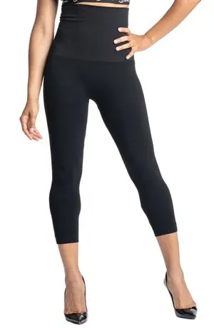PREGGO LEGGINGS Snapback High Waist Crop Postpartum Leggings - Black