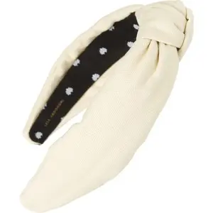 Lele Sadoughi Lele Sadoughi Woven Knotted Headband Ivory