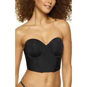 Felina Longline Convertible Strapless Underwire Bra - Black