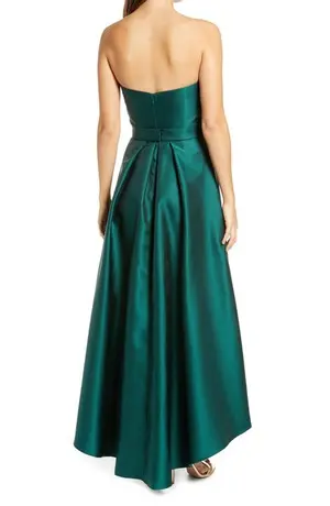 Alfred Sung Strapless High-low Ballgown - Hunter