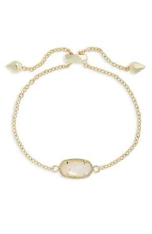 Kendra Scott Elaina Birthstone Bracelet - Gold Ivory Mop