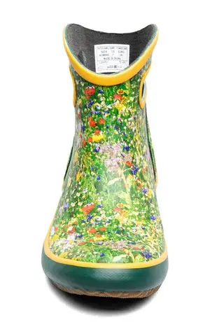 Bogs Patch Ankle Waterproof Rain Boot - Grass Multi