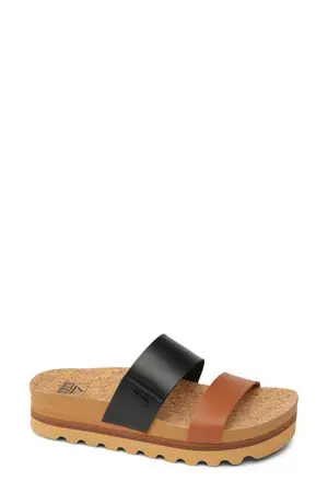 Reef Cushion Vista Hi Slide Sandal - Black Duo