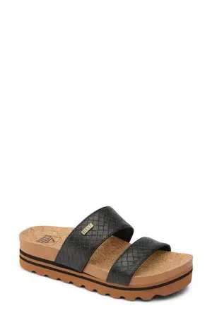 Reef REEF Cushion Vista Hi Slide Sandal Black Wicker