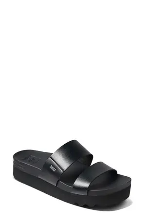 Reef Cushion Vista Hi Slide Sandal - Black