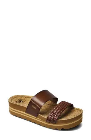 Reef Cushion Vista Hi Slide Sandal - Chocolate