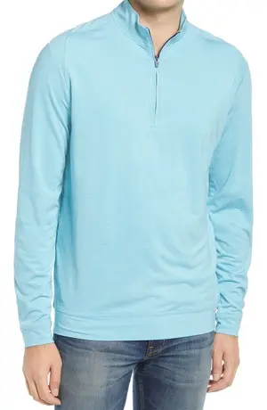 Johnnie-o Johnnie-O Vaughn Classic Fit Quarter Zip Performance Pullover Barbados Blue