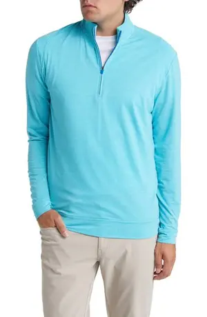 Johnnie-o Vaughn Classic Fit Quarter Zip Performance Pullover - Caicos