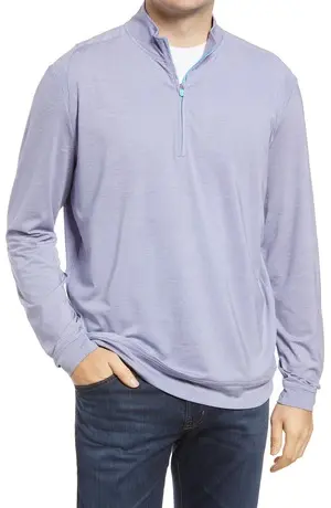 Johnnie-o Johnnie-O Vaughn Classic Fit Quarter Zip Performance Pullover Plum Crazy