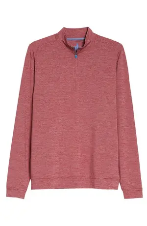 Johnnie-o Johnnie-O Vaughn Classic Fit Quarter Zip Performance Pullover Red