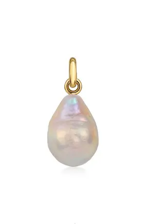 Monica Vinader MONICA VINADER Nura Baroque Pearl Necklace Enhancer 18k Yellow Gold