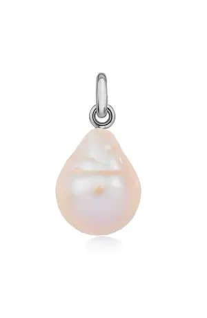 Monica Vinader Nura Baroque Pearl Necklace Enhancer - Silver