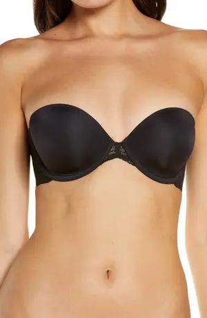 Dkny Modern Lace Convertible Strapless Underwire Bra - Black