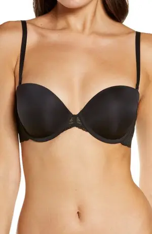 Dkny Modern Lace Convertible Strapless Underwire Bra - Black