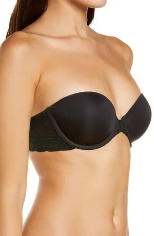 Dkny Modern Lace Convertible Strapless Underwire Bra - Black