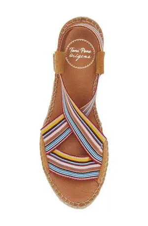 TONI PONS Tina Espadrille Wedge Sandal - Beige Multi