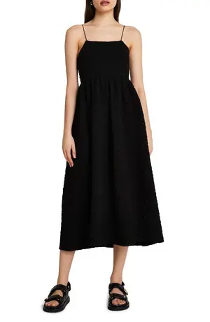 RIVER ISLAND Textured Cami Midi Dress