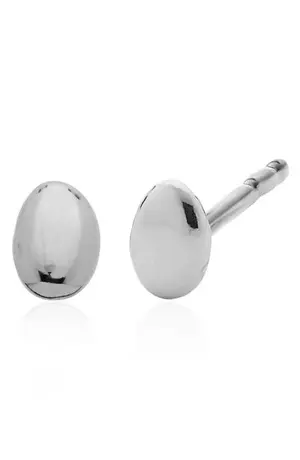 Monica Vinader Monica Vinader Nura Mini Nugget Stud Earrings Silver