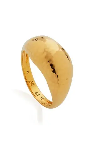 Monica Vinader Gaia Dome Ring - Yellow Gold