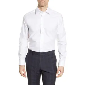 David Donahue Slim Fit Superfine Twill Dress Shirt