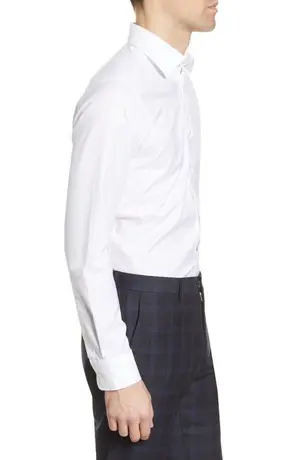 David Donahue Slim Fit Superfine Twill Dress Shirt