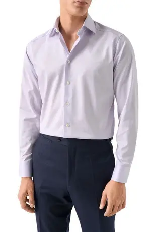 Eton Contemporary Fit Twill Dress Shirt - Medium Purple
