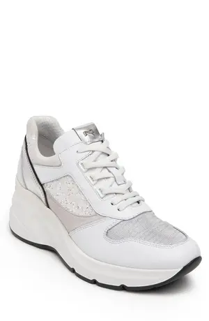 NEROGIARDINI Mixed Media Wedge Sneaker