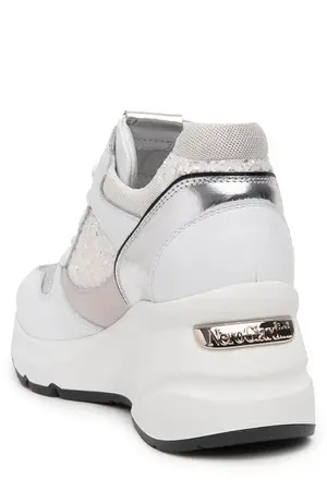 NEROGIARDINI Mixed Media Wedge Sneaker