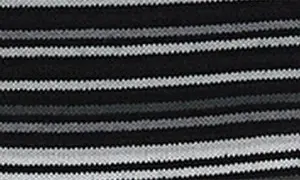 Cole Haan Multistripe Crew Socks - Black/grey