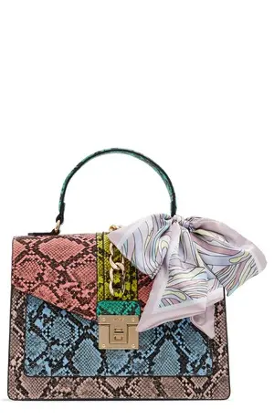 Aldo Glendaa Colorblock Snake Print Handbagpink