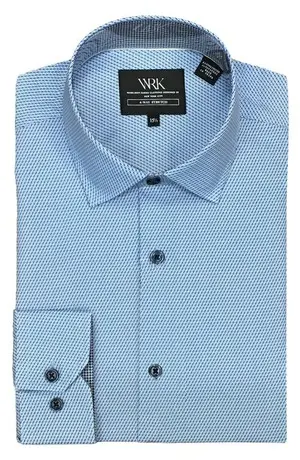 W.R.K Slim Fit Broken Stripe Performance Dress Shirt