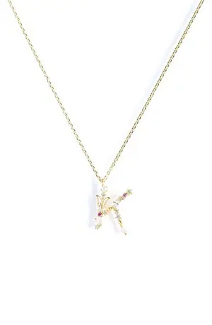 GIRLS CREW Flutterfly Initial Necklace Gold - K