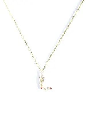 GIRLS CREW Flutterfly Initial Necklace Gold - L