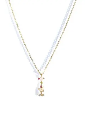 GIRLS CREW Flutterfly Initial Necklace Gold I