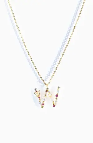 GIRLS CREW Flutterfly Initial Necklace Gold W