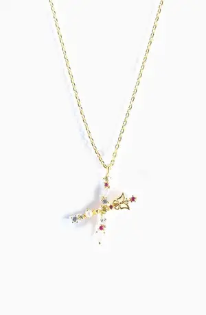 GIRLS CREW Flutterfly Initial Necklace Gold X