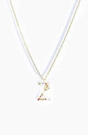 GIRLS CREW Flutterfly Initial Necklace Gold Z