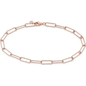 Monica Vinader Alta Textured Chain Link Bracelet - Rose Gold