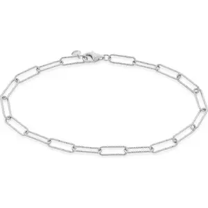Monica Vinader Alta Textured Chain Link Bracelet - Silver