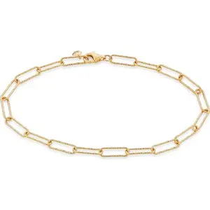 Monica Vinader Alta Textured Chain Link Bracelet - Yellow Gold