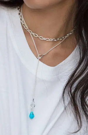 Monica Vinader Geometric Stone Pendant Charm