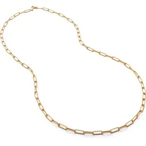 Monica Vinader Alta Textured Chain Link Necklace - 18ct Gold Vermeil On Silver