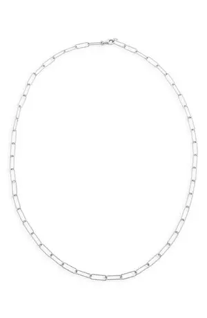Monica Vinader Alta Textured Chain Link Necklace - Silver