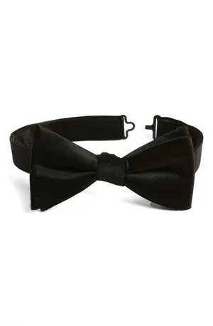 Nordstrom Silk Pre-tied Bow Tie - Black