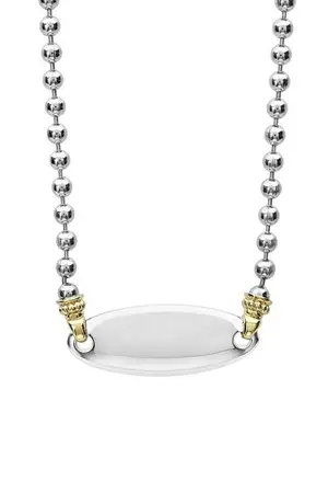 Lagos Beloved Oval Plate Chain Necklace