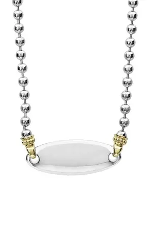 Lagos Beloved Oval Plate Chain Necklace
