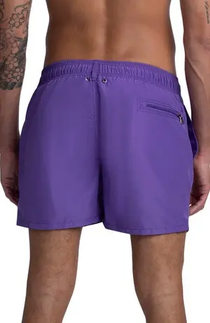 Bugatchi Solid Swim Trunks - Orchid